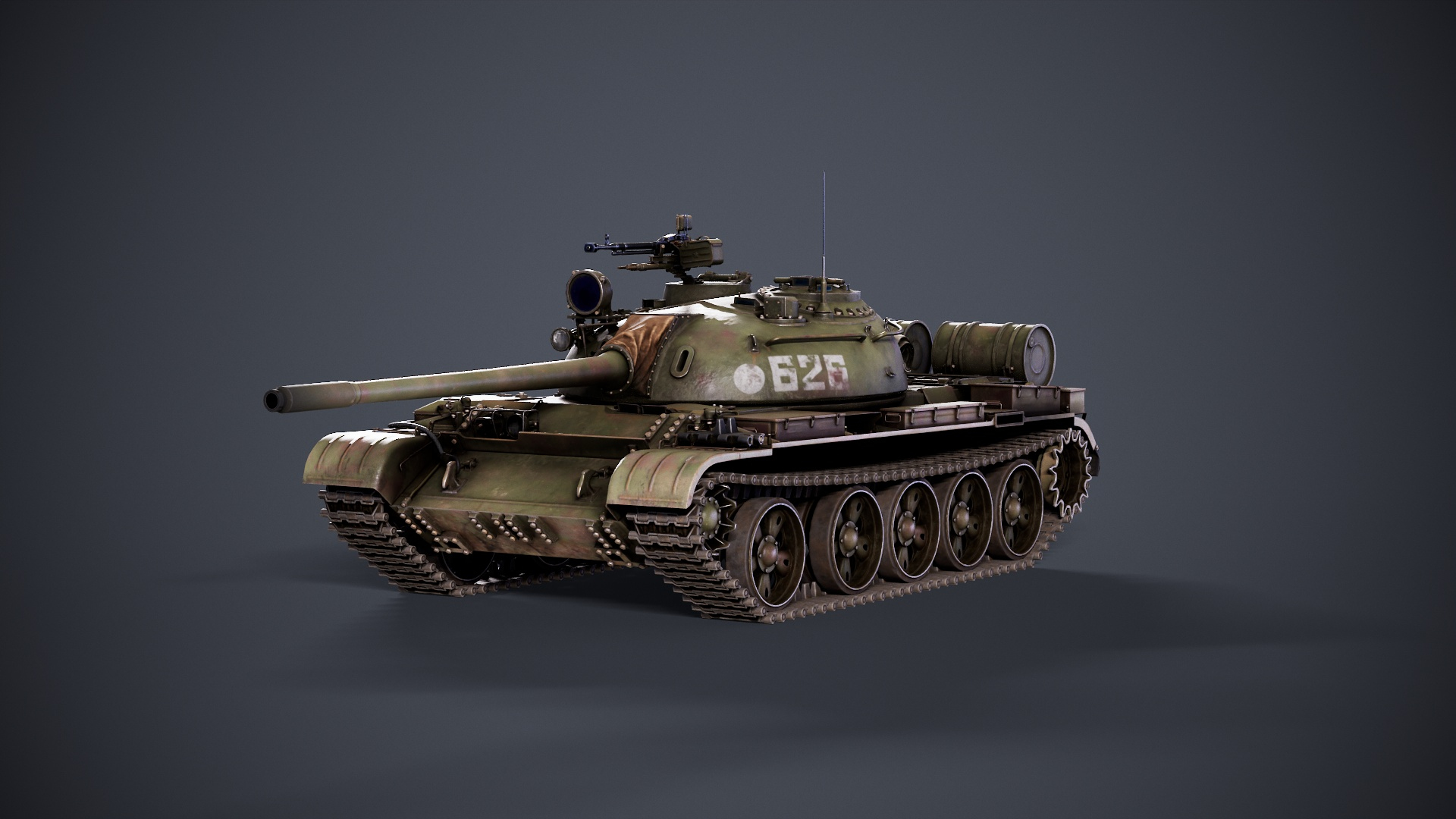 3D model Rigged T55A Tank GameReady LODs - TurboSquid 2127332