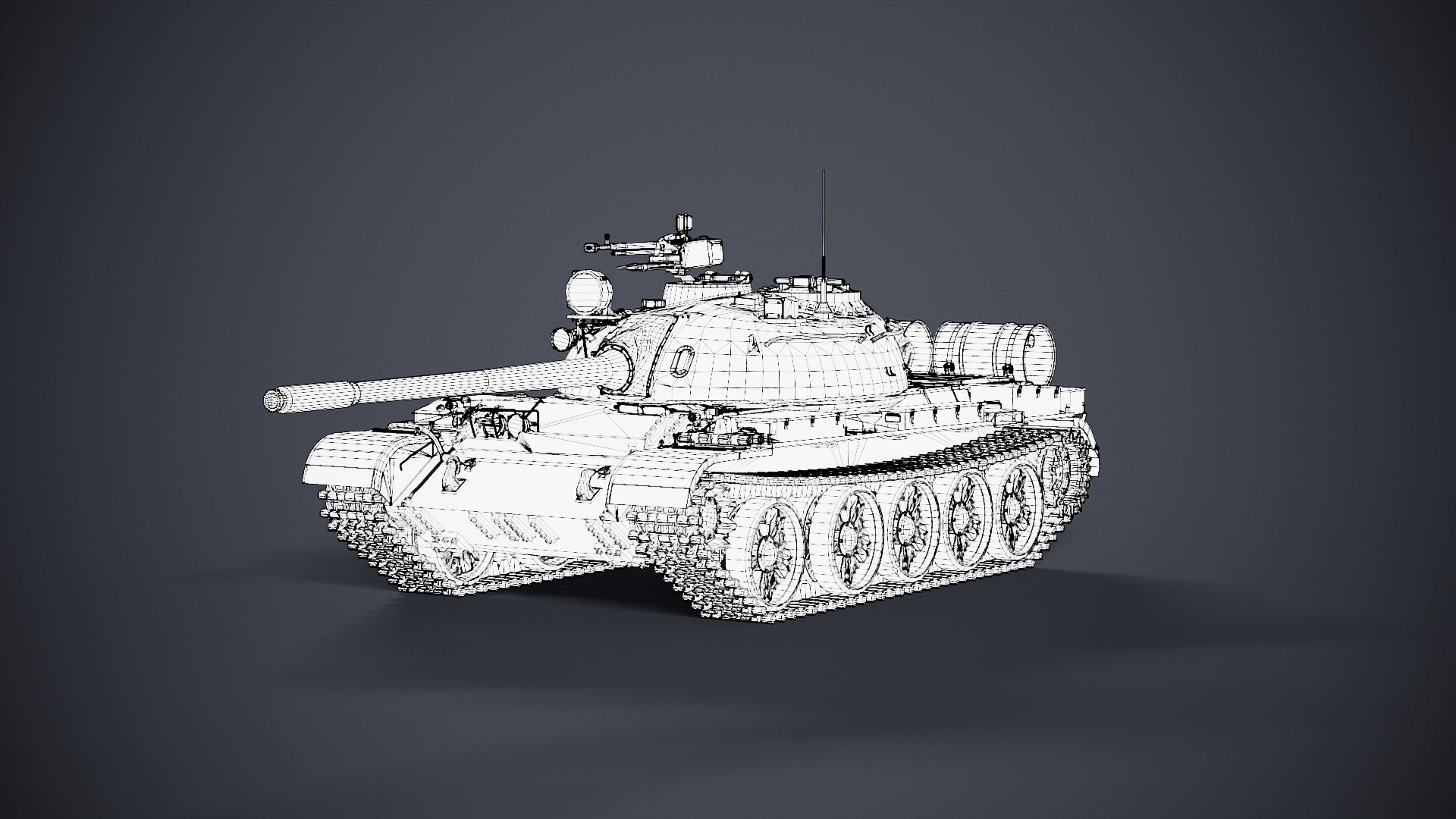 3D model Rigged T55A Tank GameReady LODs - TurboSquid 2127332