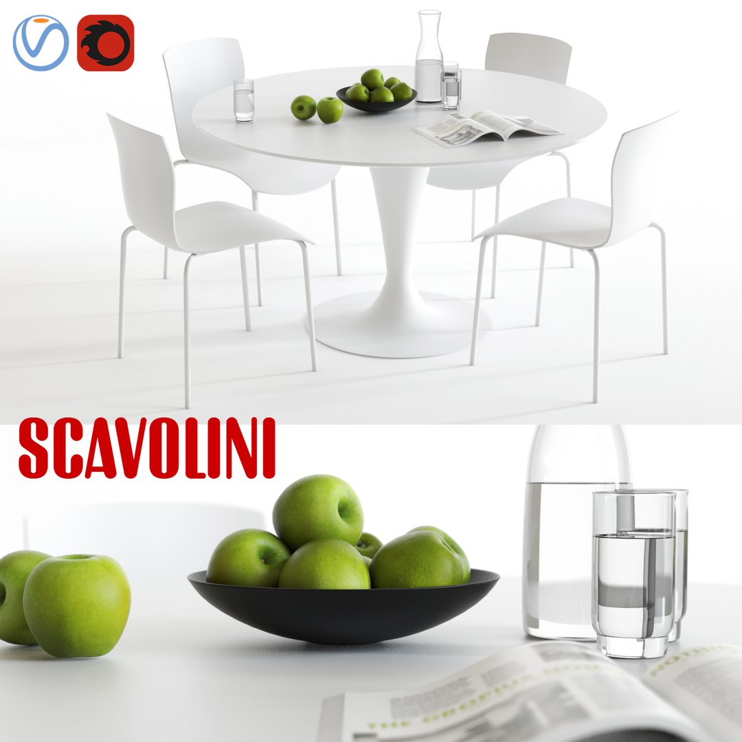 scavolini nomo chatty dining set 3d max