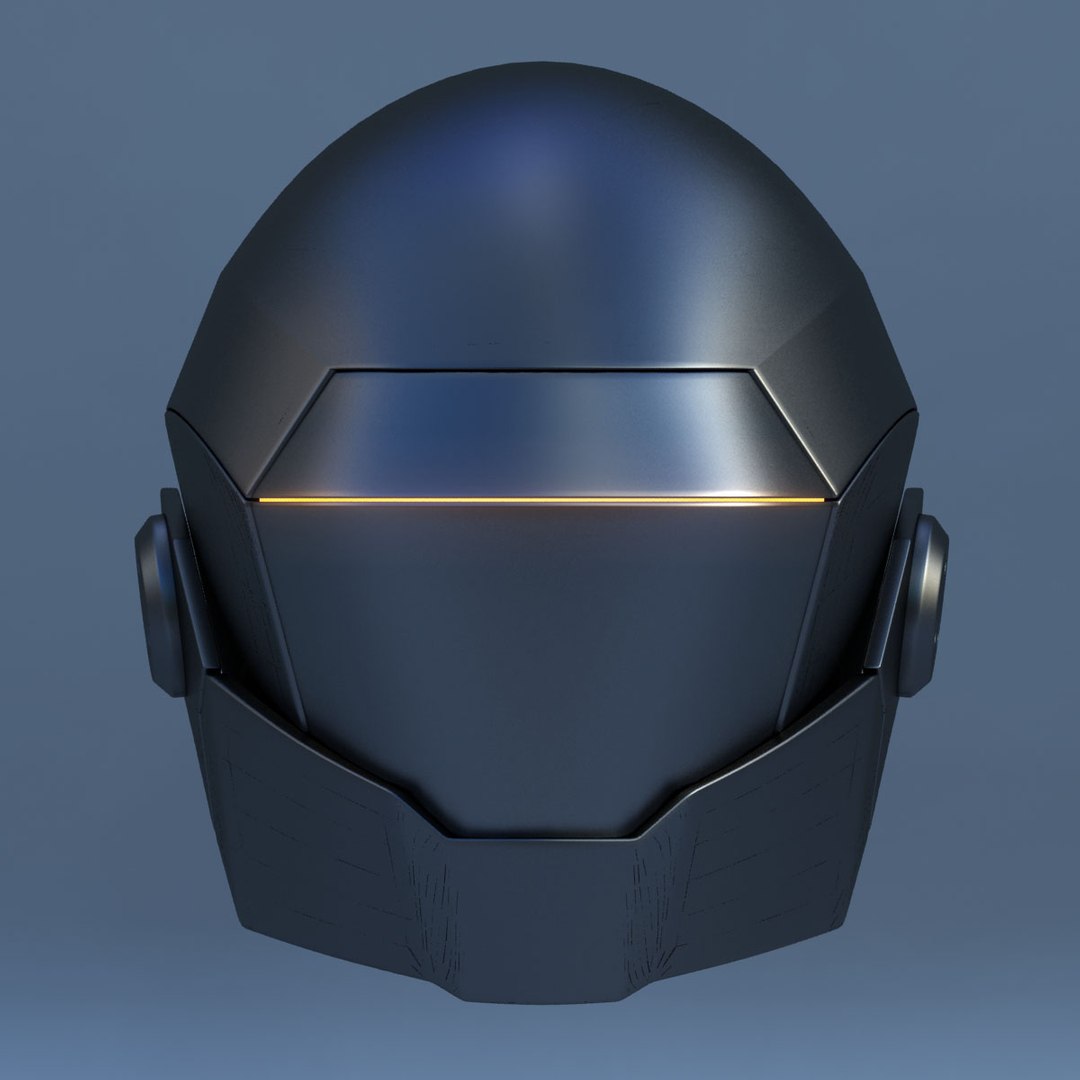 3d robot head h model