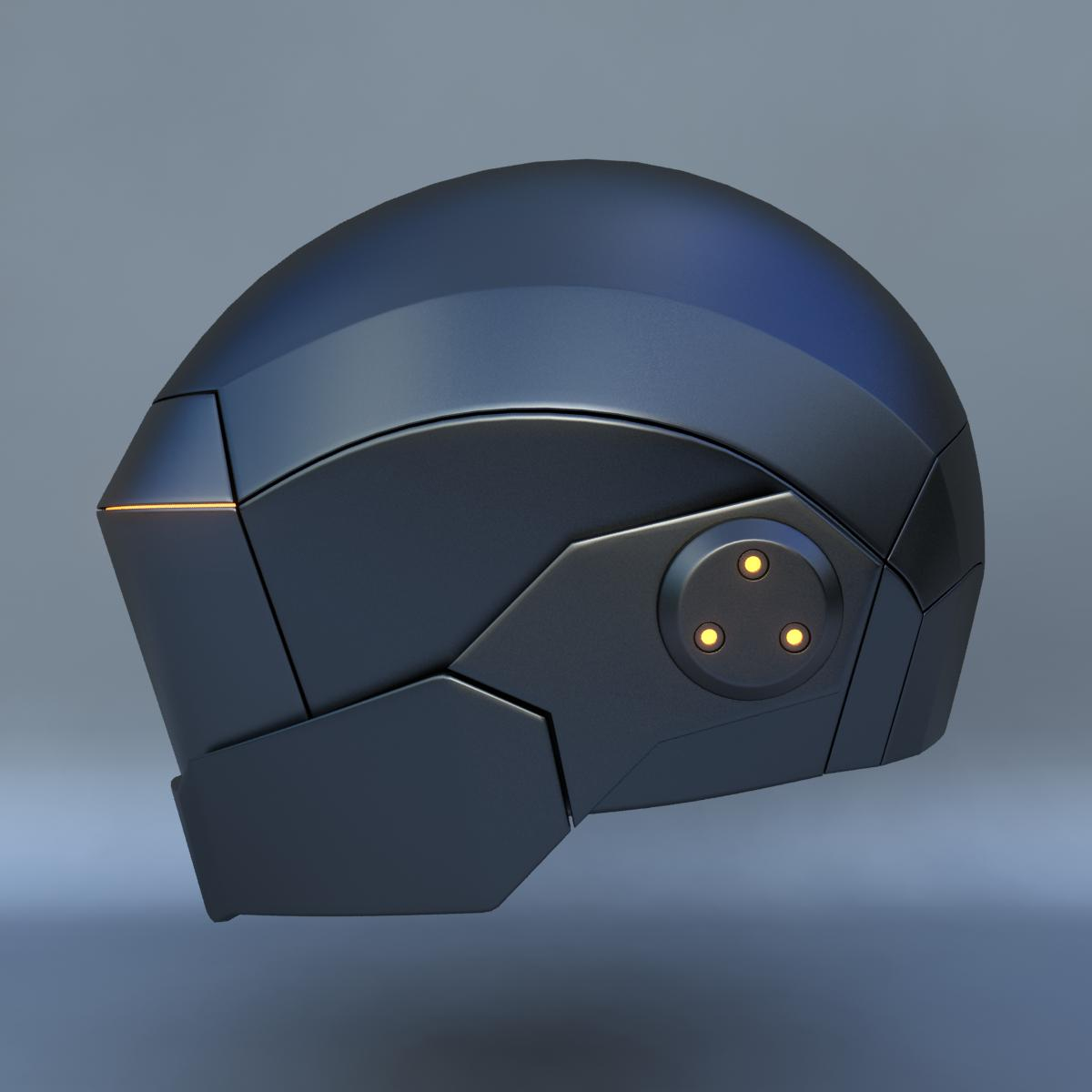 3d robot head h model