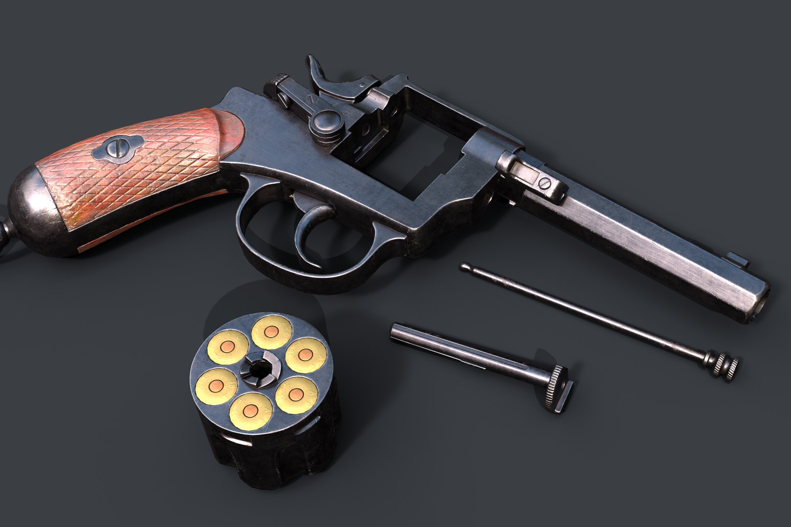 3D Italian M1889 Bodeo Officer Model - TurboSquid 1286115