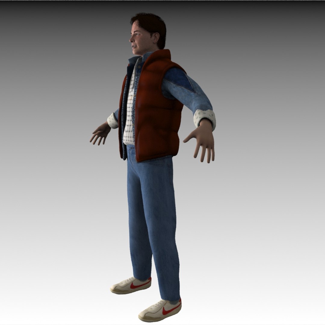 Michael Marty Mcfly Character 3d Model