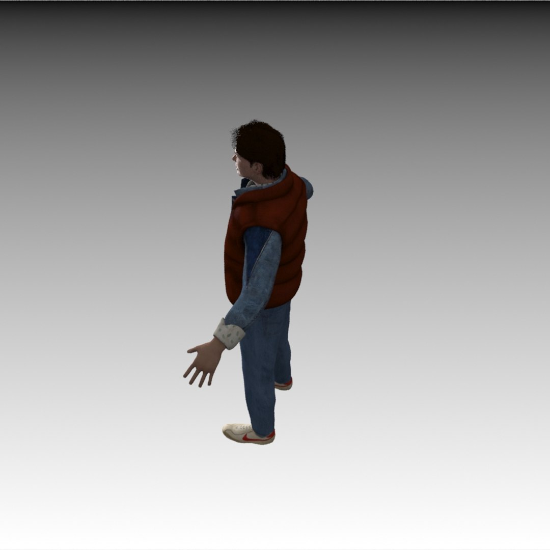 Michael Marty Mcfly Character 3d Model