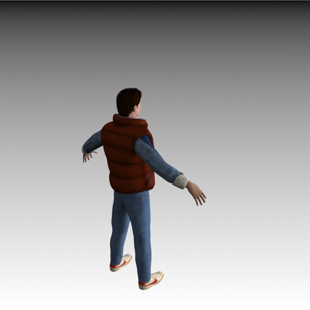 Michael Marty Mcfly Character 3d Model