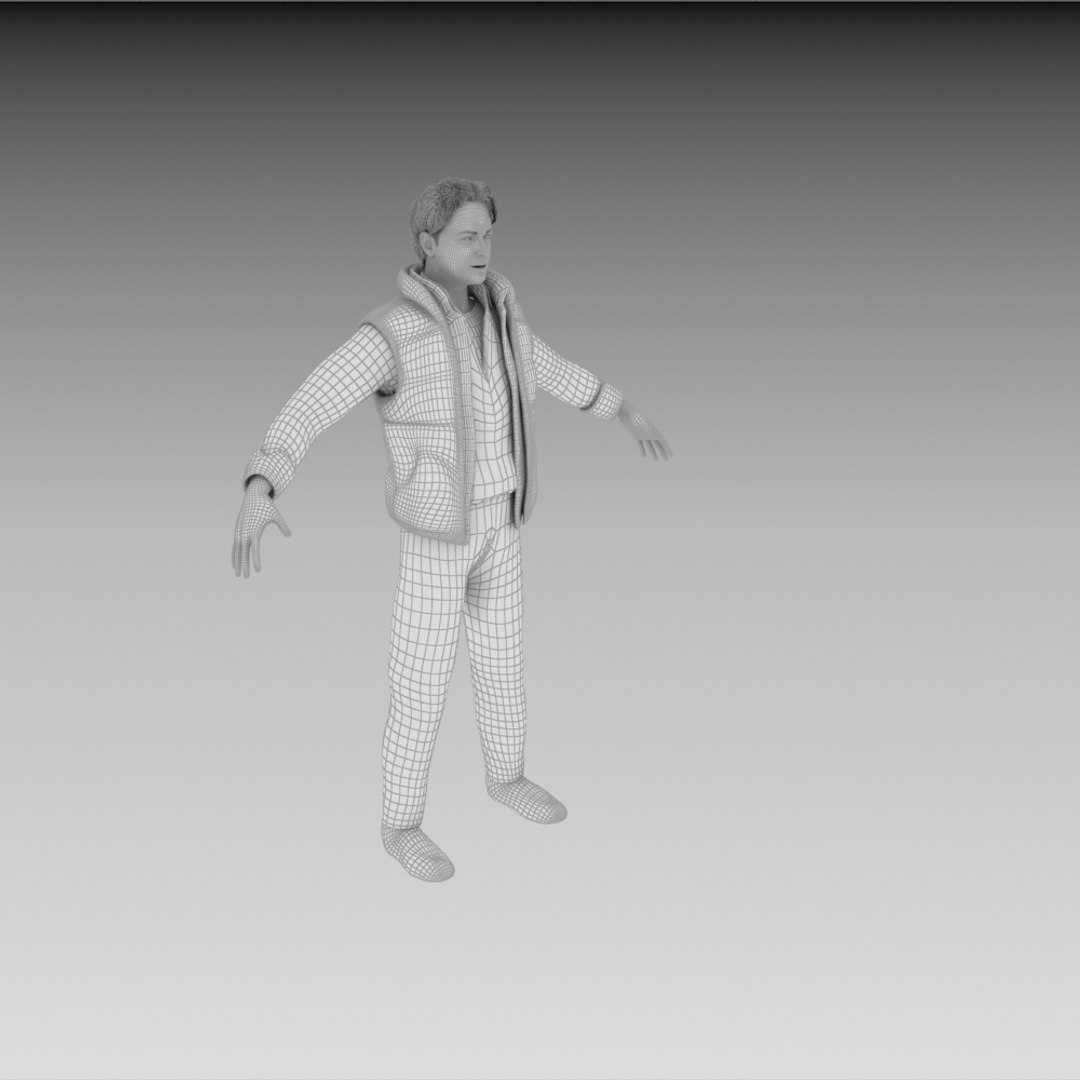 Michael Marty Mcfly Character 3d Model
