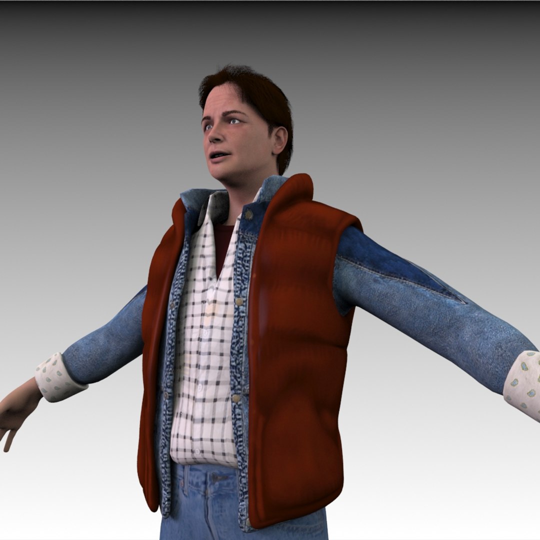 Michael Marty Mcfly Character 3d Model