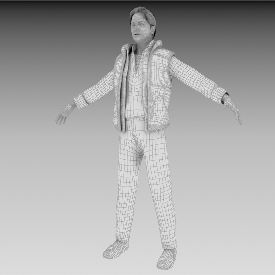 Michael Marty Mcfly Character 3d Model