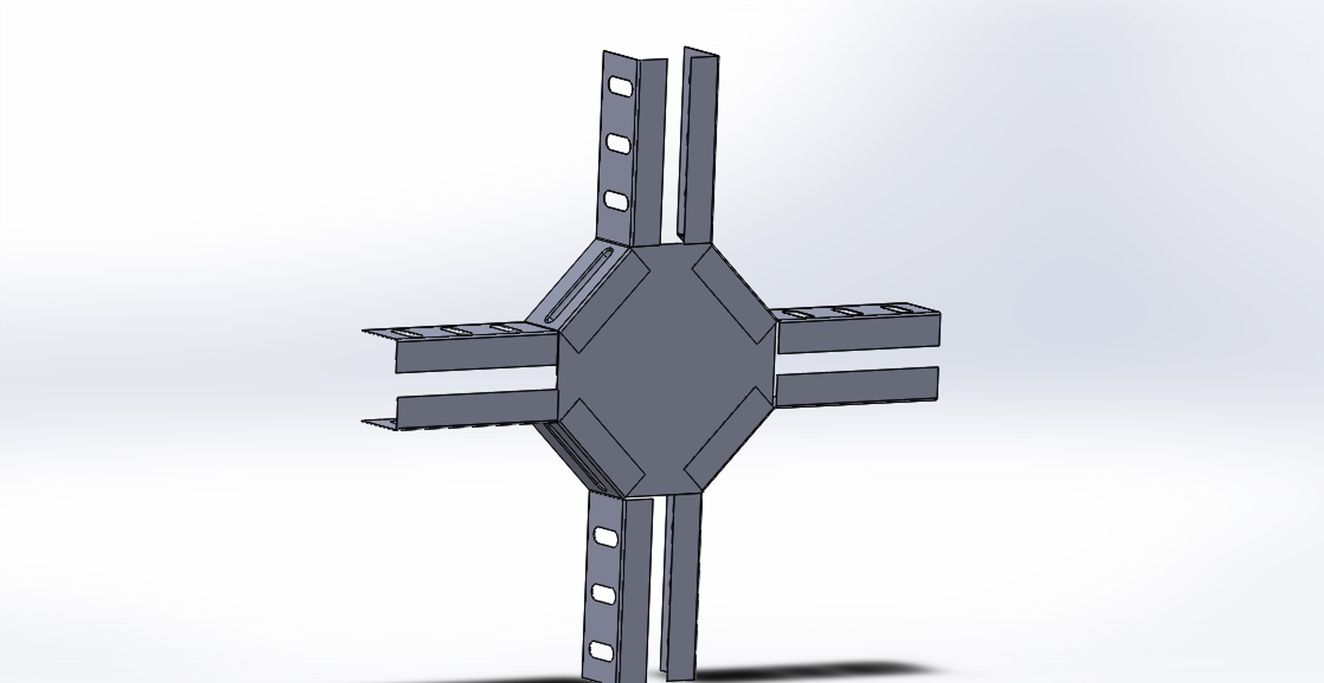 3D solidworks quadruple horizontal model - TurboSquid 1241416