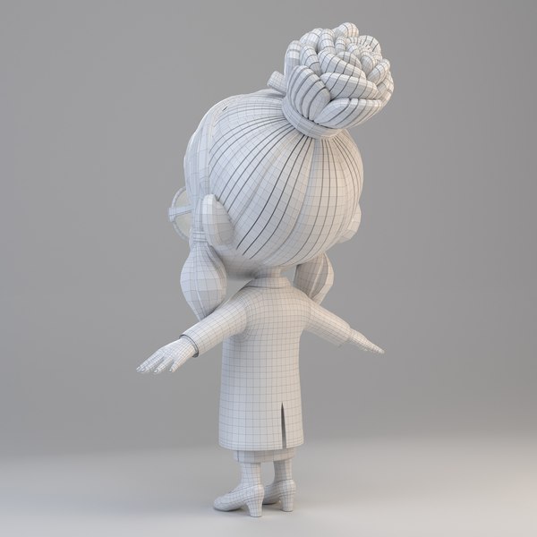 3D cartoon scientist girl - TurboSquid 1587126