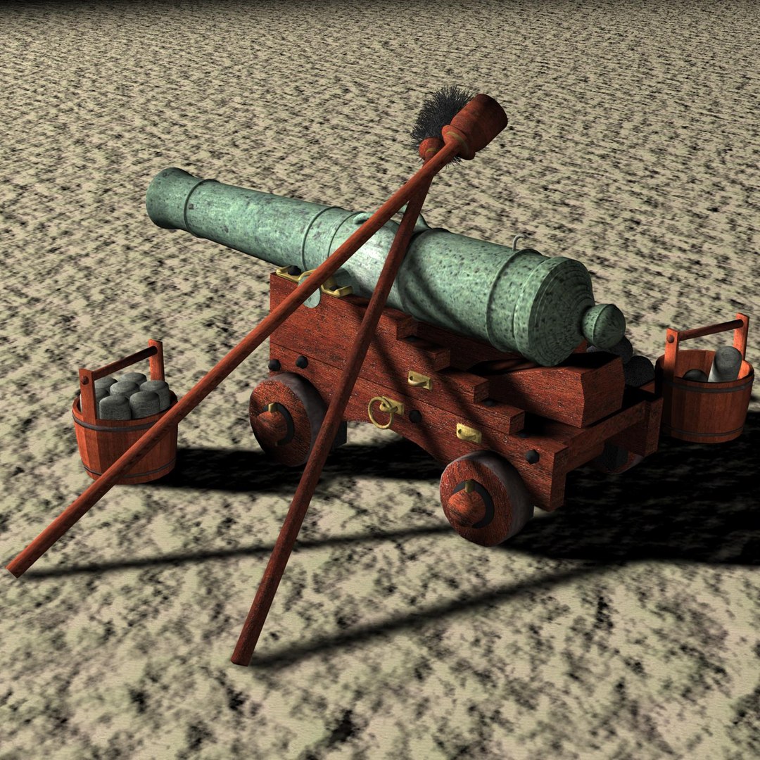 English Cannon Gun 1 3d Max