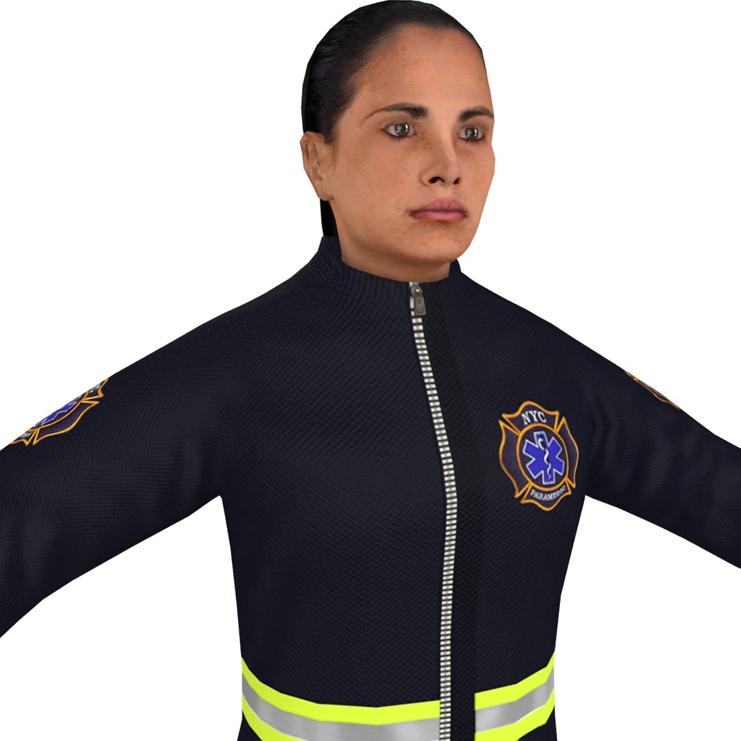 Female Paramedic 3D Model - TurboSquid 1320011