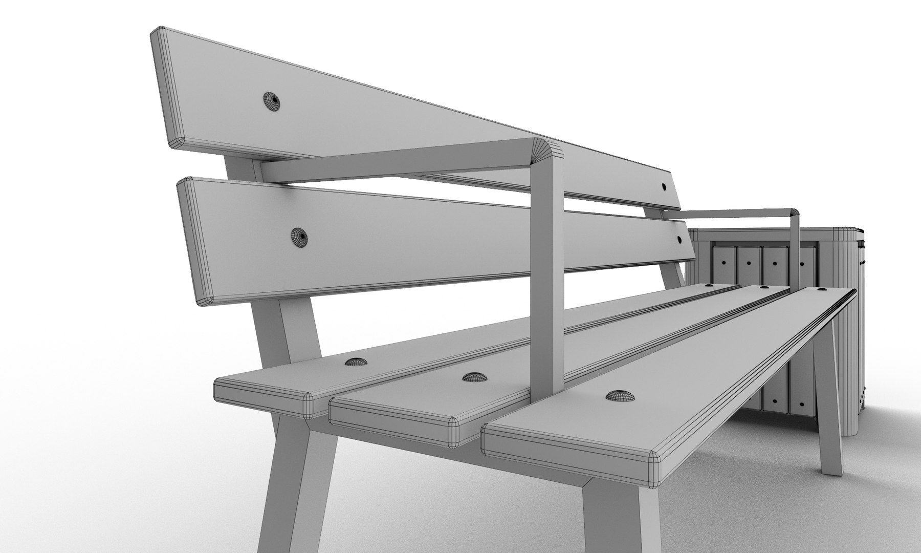 Bench complex type 6 model - TurboSquid 1702201