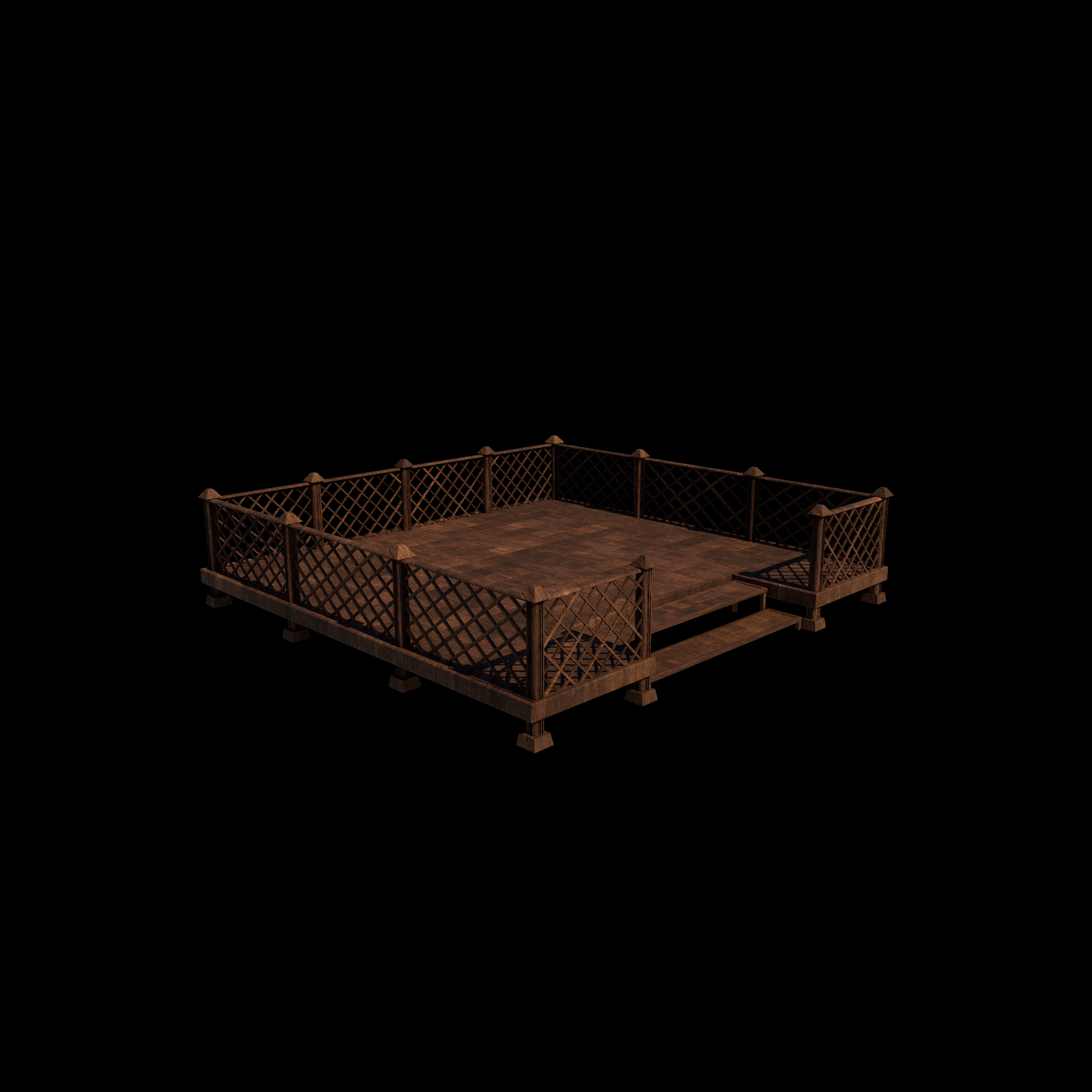 modelo 3d Modelo 3D de terraza de madera - TurboSquid 2406401