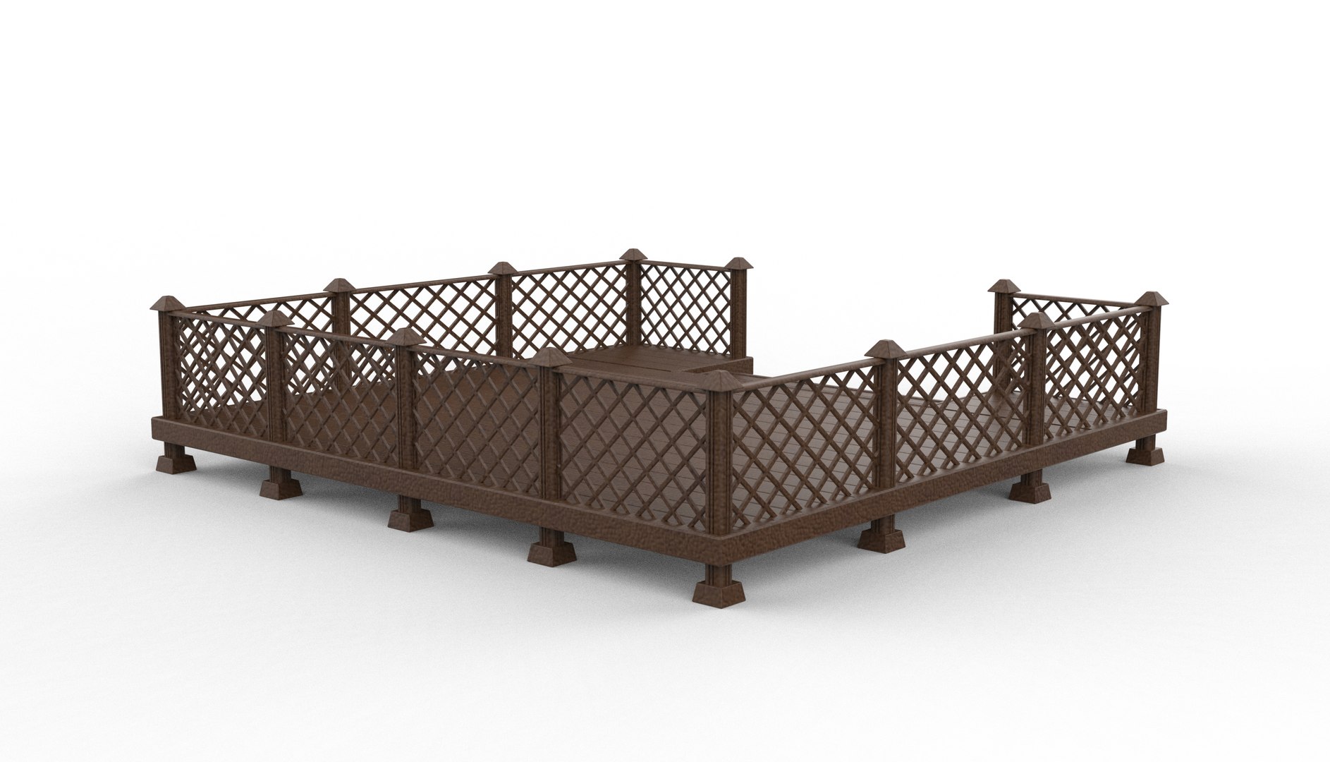3D Model Wooden Terrace 3D Model - TurboSquid 2406401