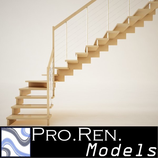 3d model stair architectural