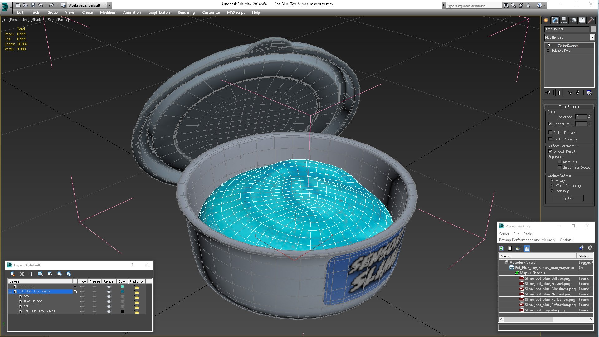 Pot Blue Toy Slimes 3D - TurboSquid 2113207