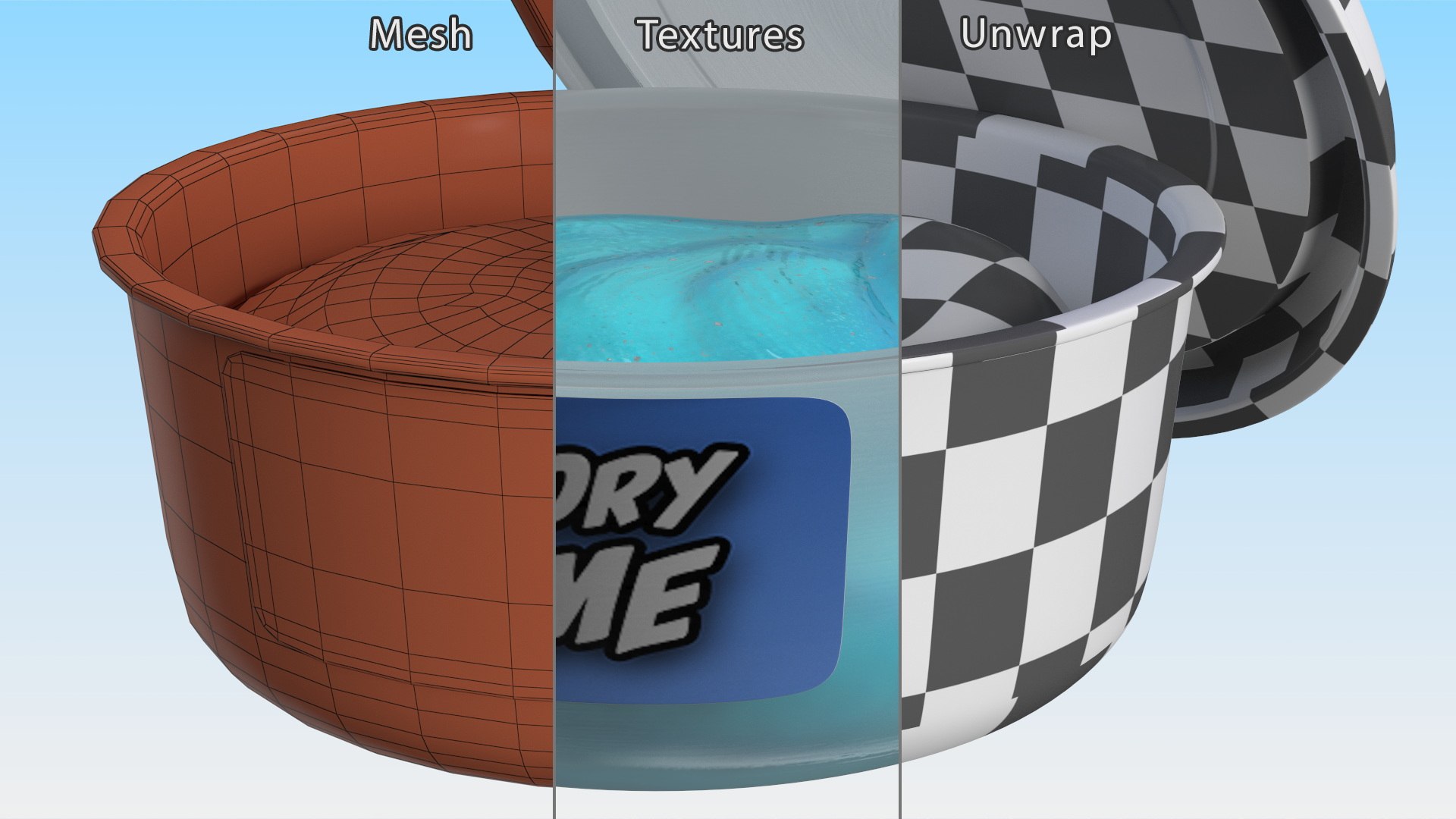 Pot Blue Toy Slimes 3D - TurboSquid 2113207