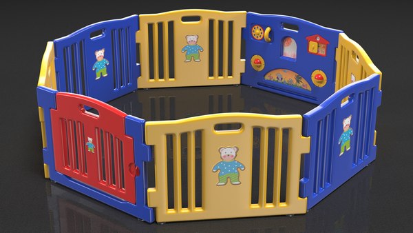Baby Playpen Octagon 3D - TurboSquid 1838071