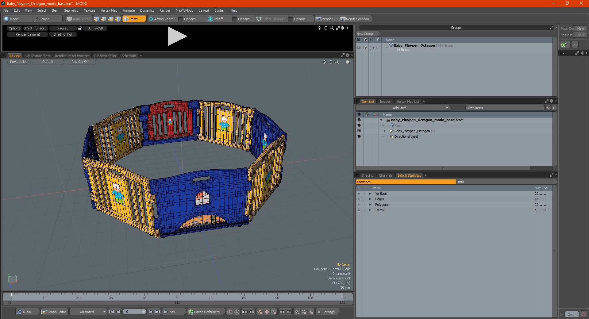 Baby Playpen Octagon 3D - TurboSquid 1838071