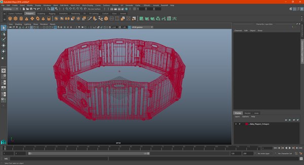 Baby Playpen Octagon 3D - TurboSquid 1838071