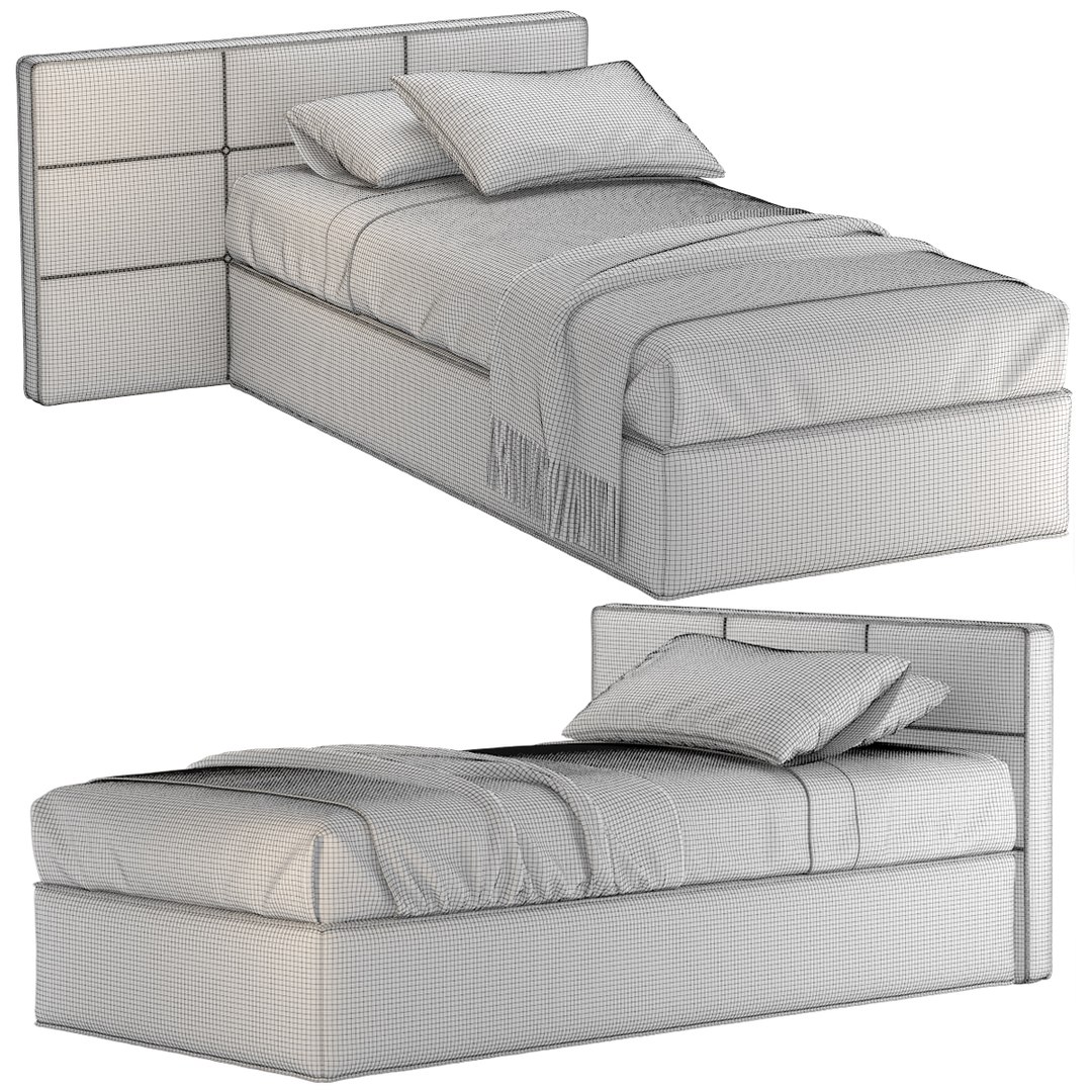 Single Bed 3D Model - TurboSquid 1513569