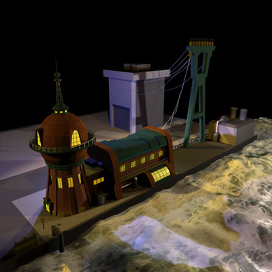 Planet Express 01 Future City 3d Model