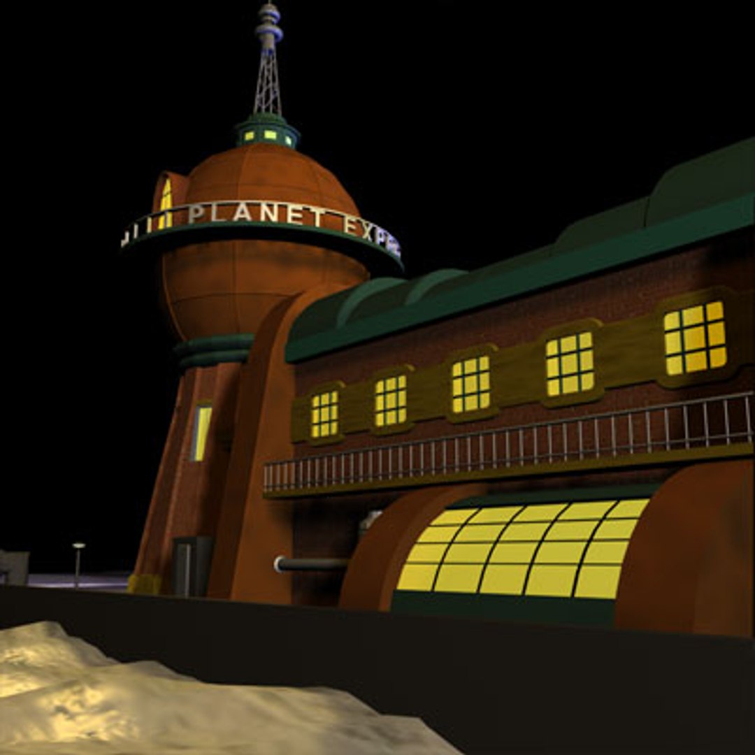 Planet Express 01 Future City 3d Model