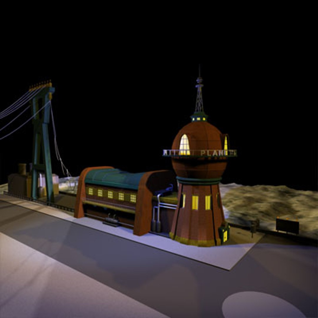Planet Express 01 Future City 3d Model