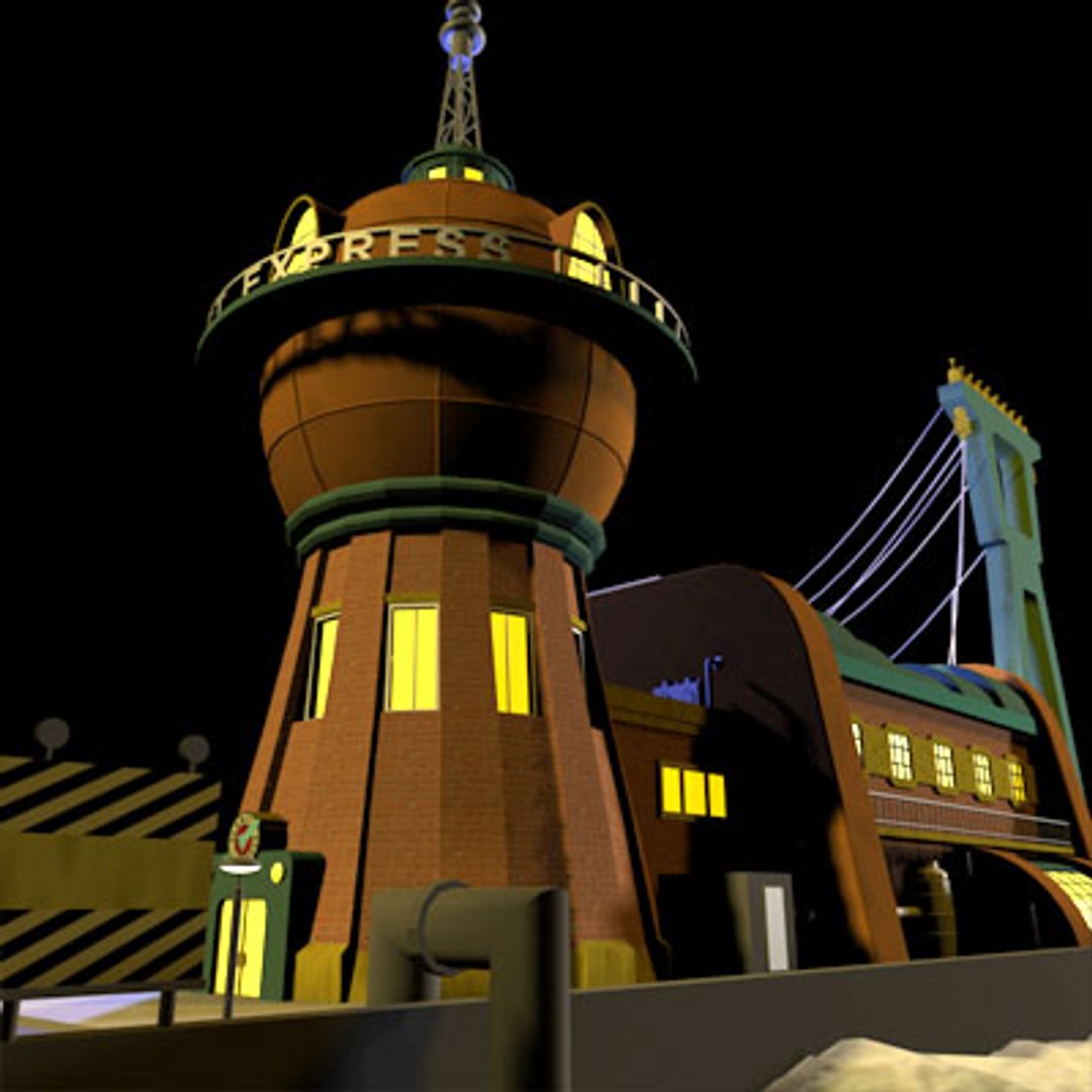 Planet Express 01 Future City 3d Model