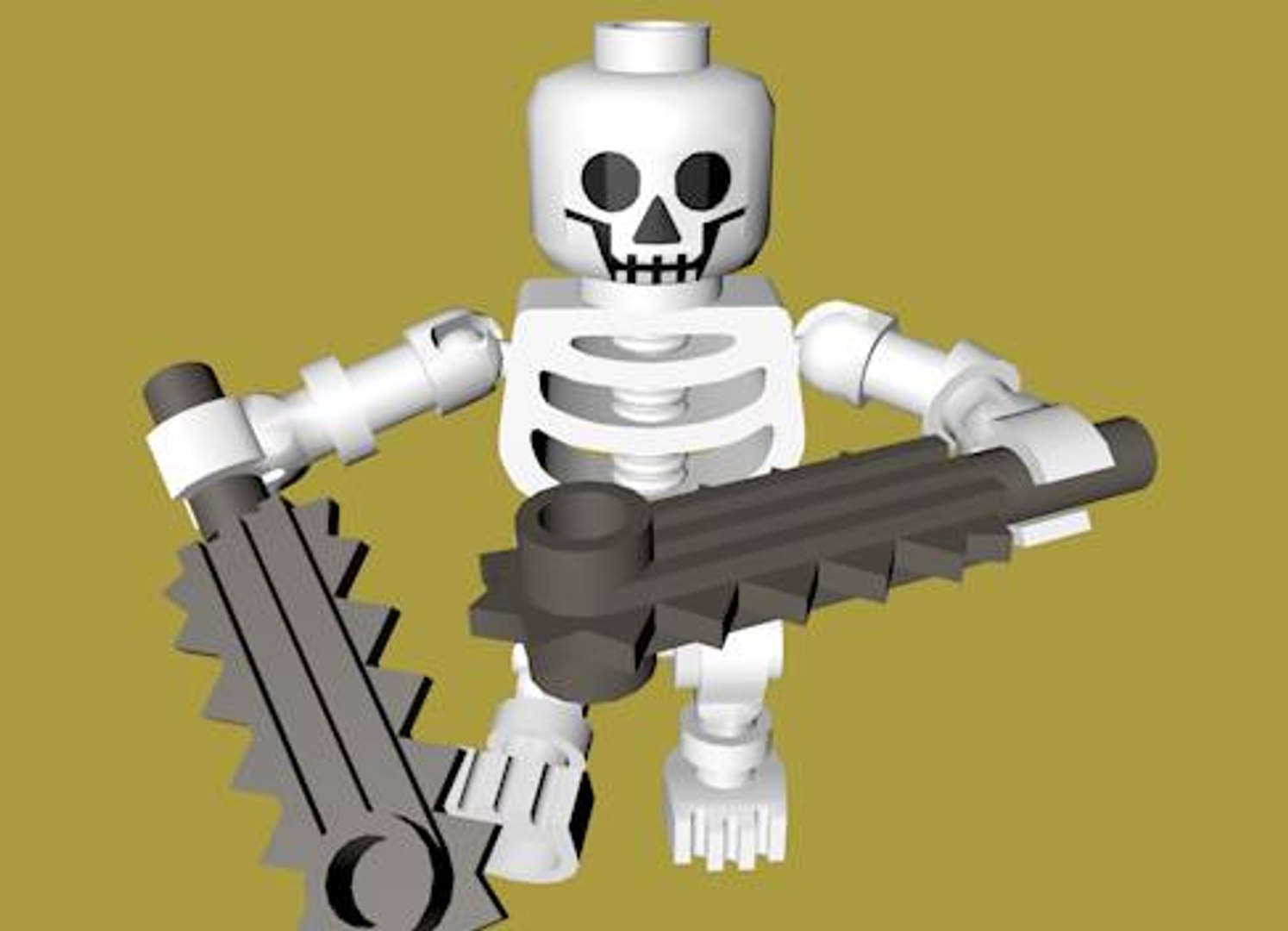 Lego Skeleton Army Rigged 3d 3ds