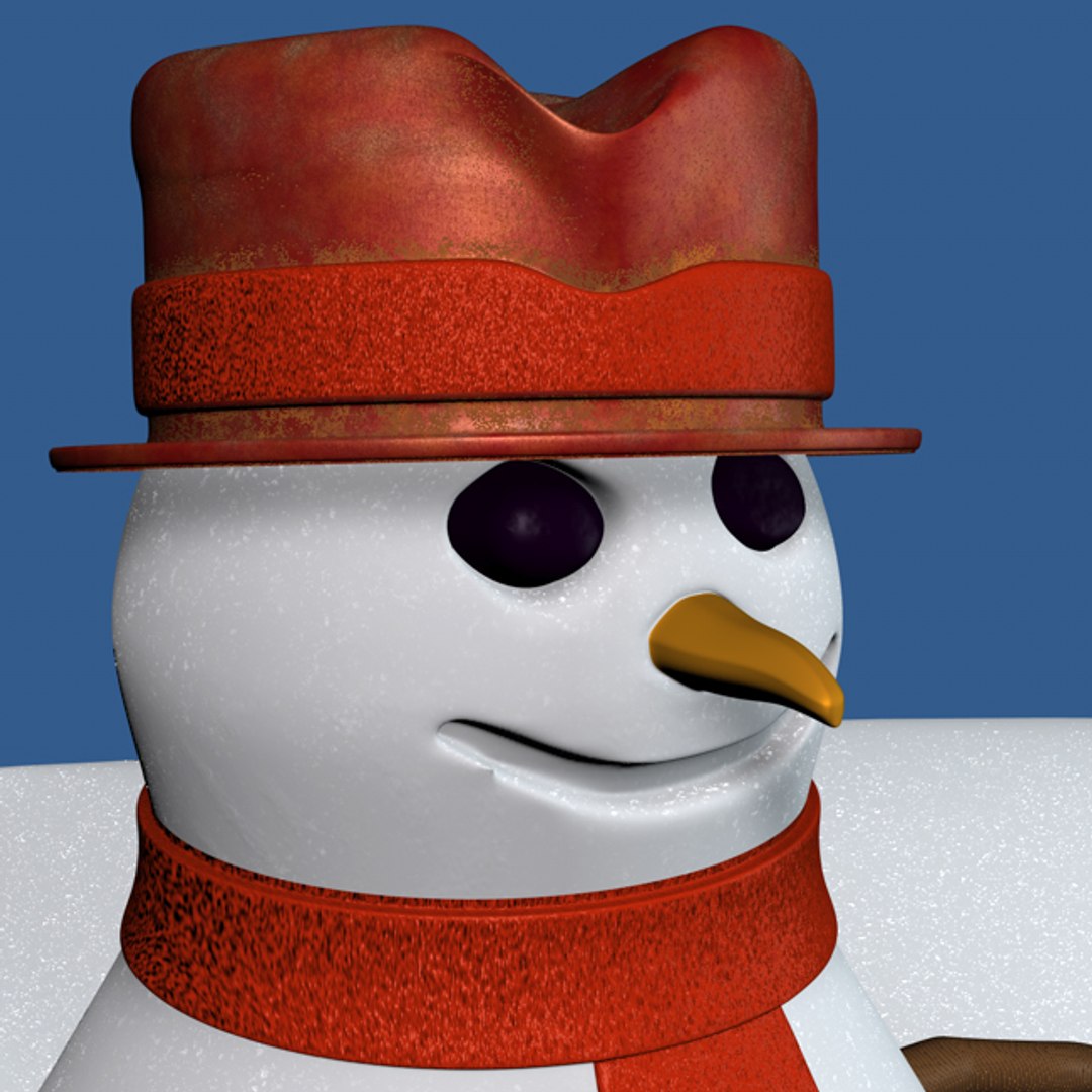 3d model snowman snow