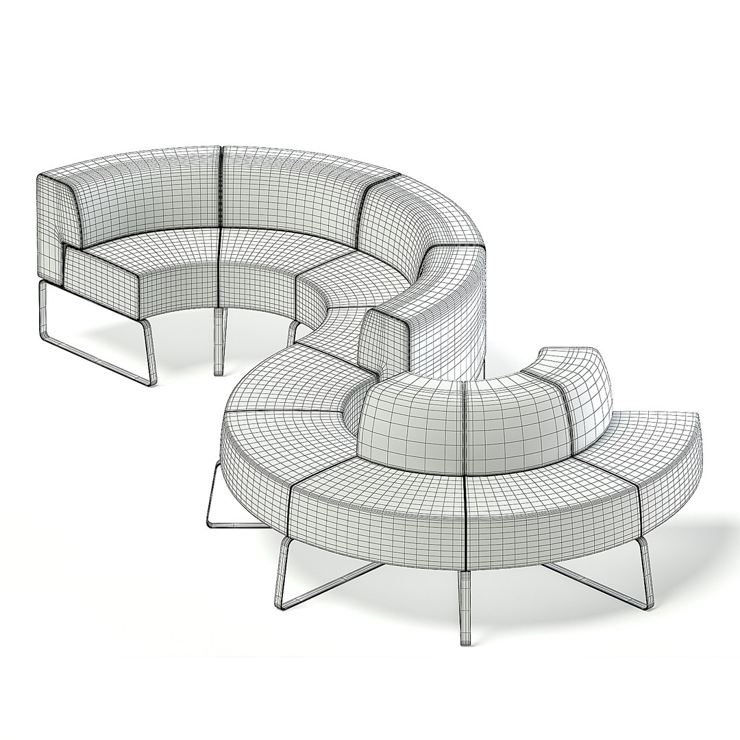 Long Red Fabric Waiting Model - TurboSquid 1293924