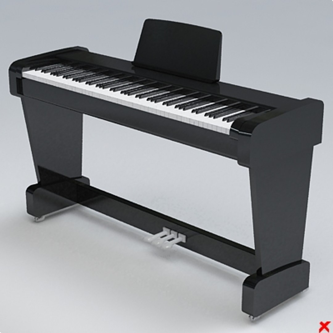 3d Model Of Keyboard Instrument Electric