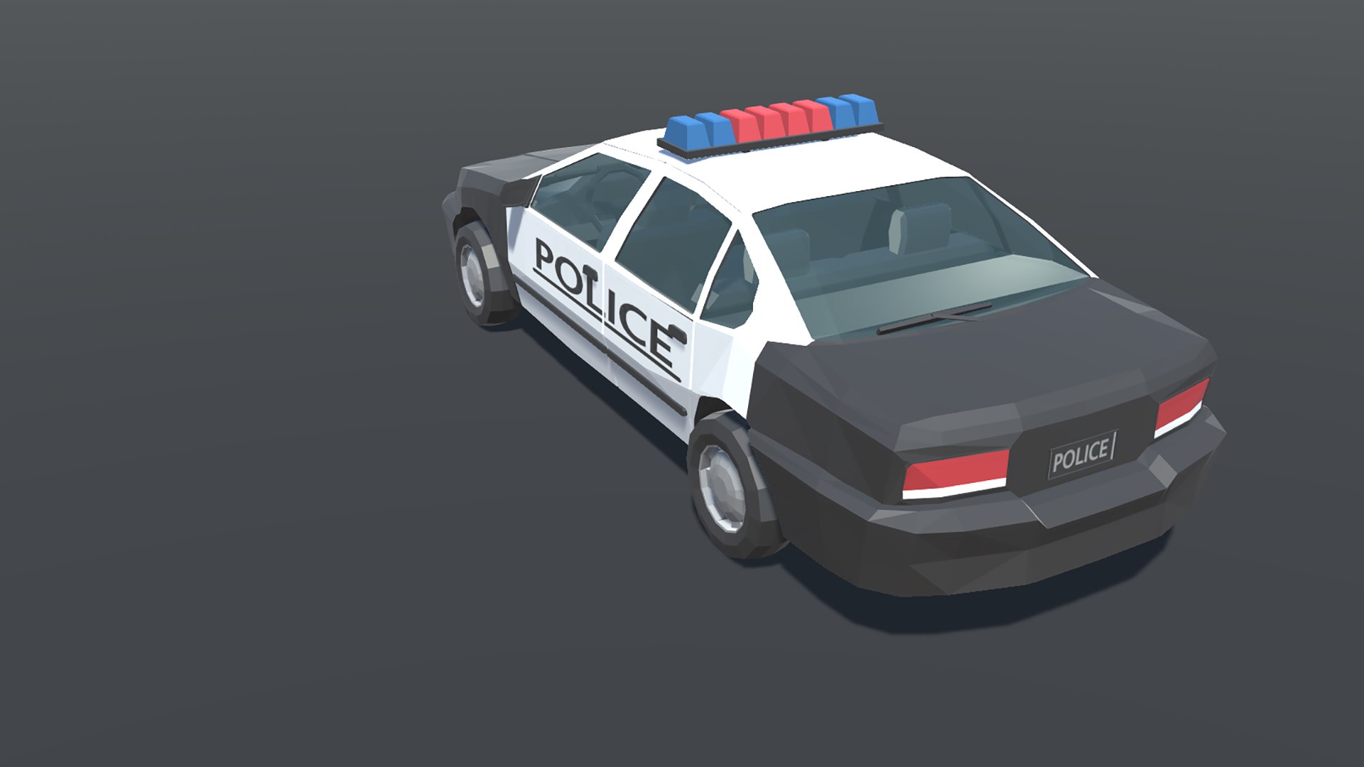 Police Car Low Poly 3D Model - TurboSquid 1834997