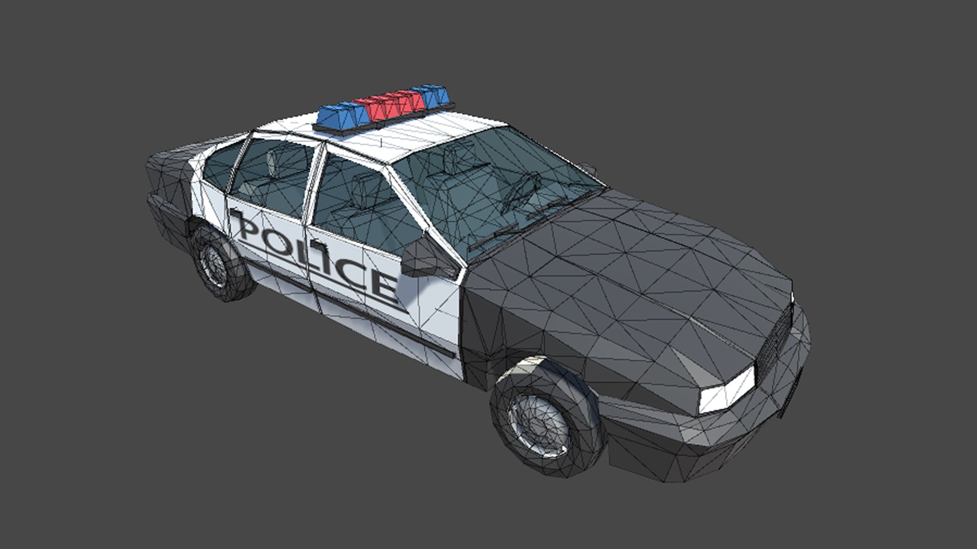 Police Car Low Poly 3D Model - TurboSquid 1834997