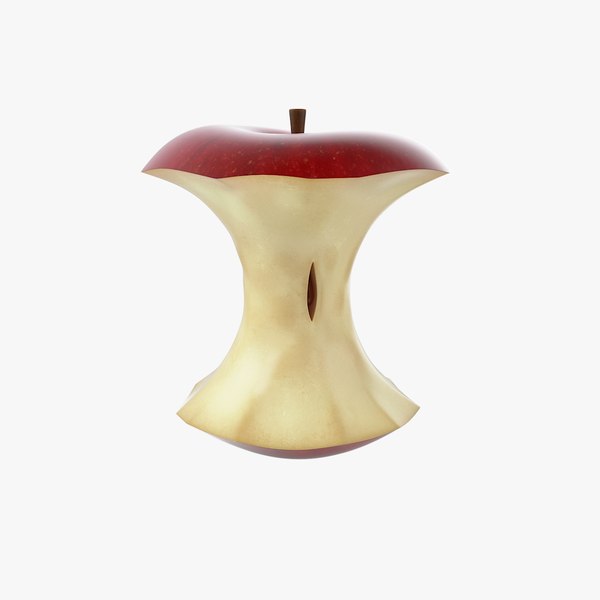 modelo 3d Cartoon Red Apple Core - TurboSquid 2086526