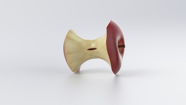 modelo 3d Cartoon Red Apple Core - TurboSquid 2086526