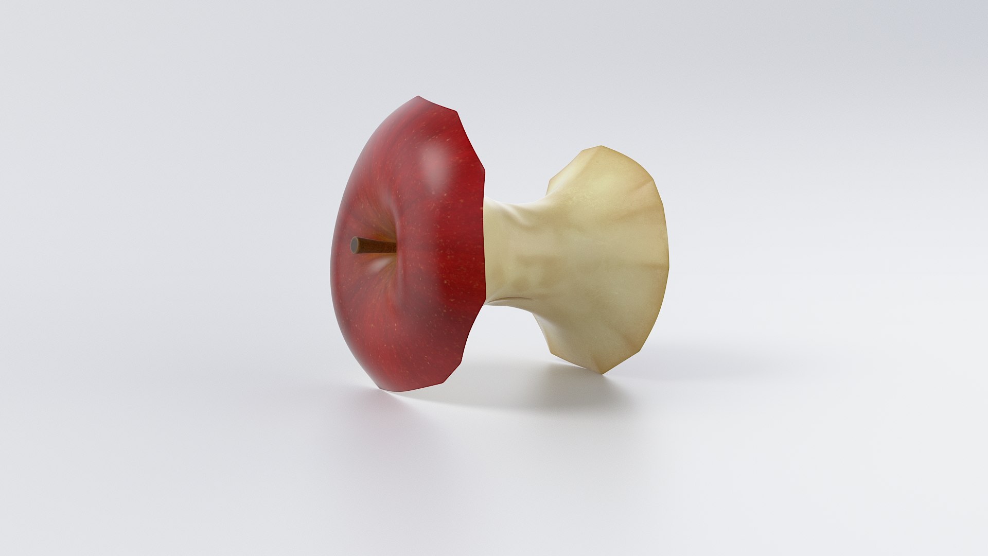 Cartoon Red Apple Core 3D Model - TurboSquid 2086526