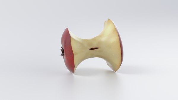 modelo 3d Cartoon Red Apple Core - TurboSquid 2086526