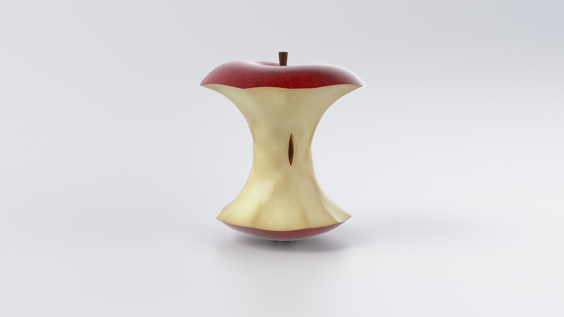 Cartoon Red Apple Core 3D Model - TurboSquid 2086526