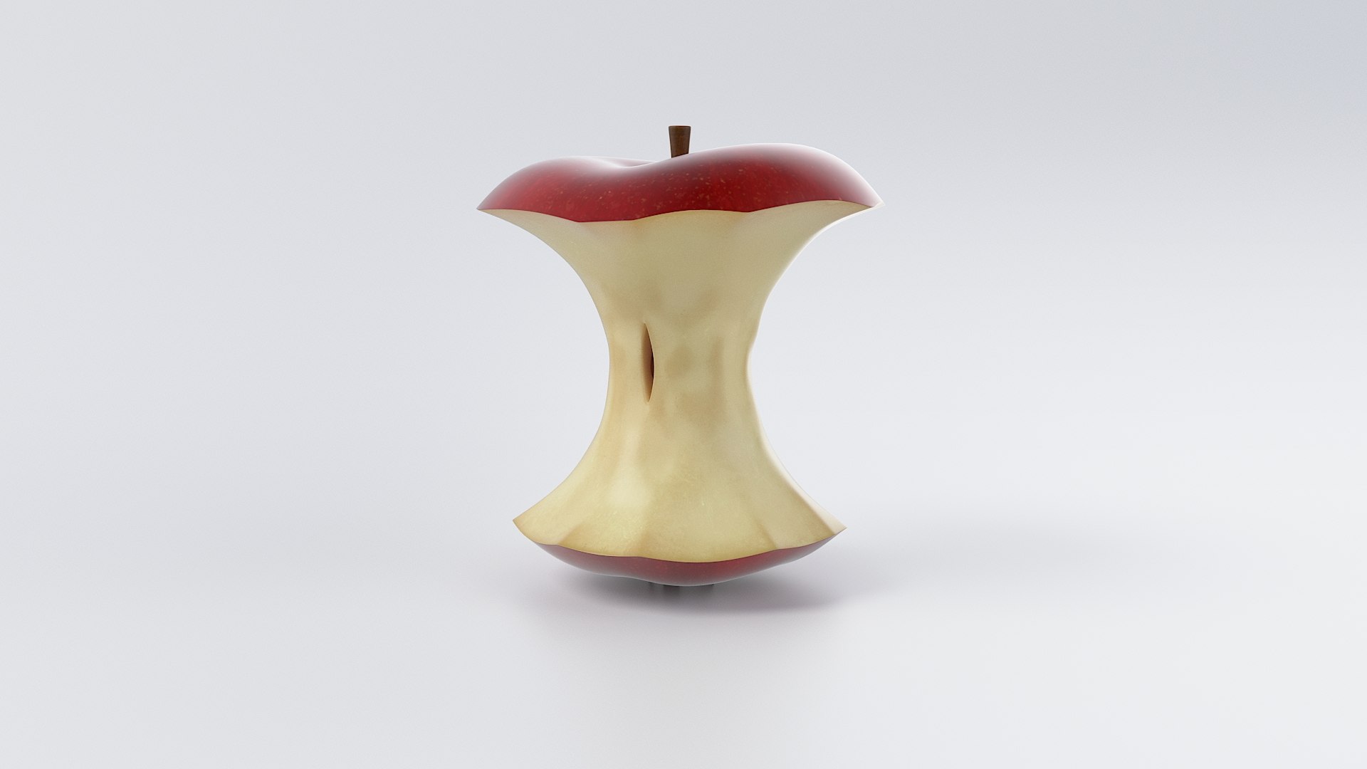 Cartoon Red Apple Core 3D Model - TurboSquid 2086526