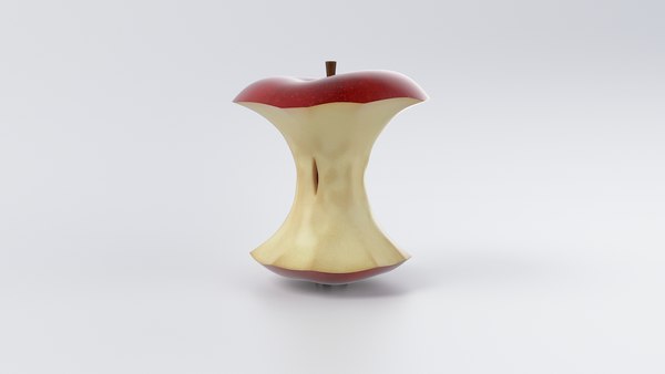 modelo 3d Cartoon Red Apple Core - TurboSquid 2086526