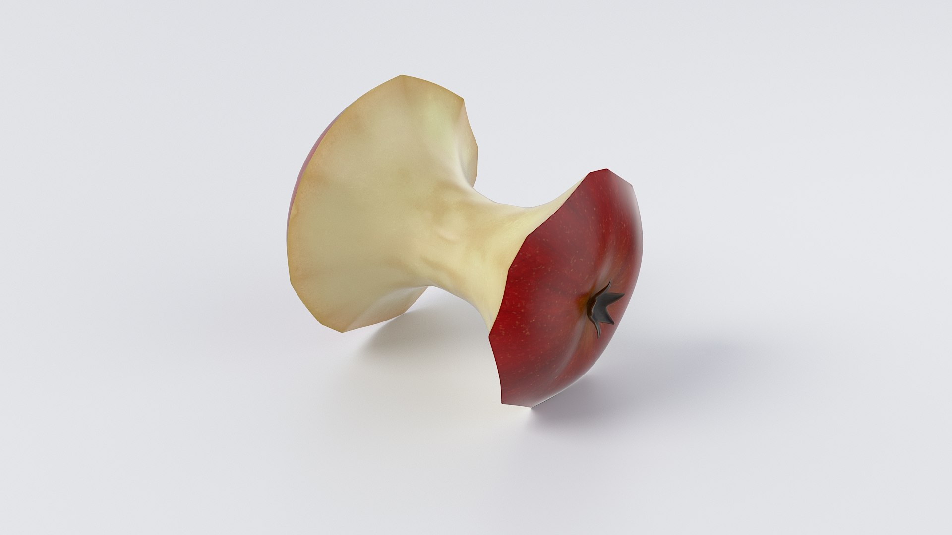 Cartoon Red Apple Core 3D Model - TurboSquid 2086526