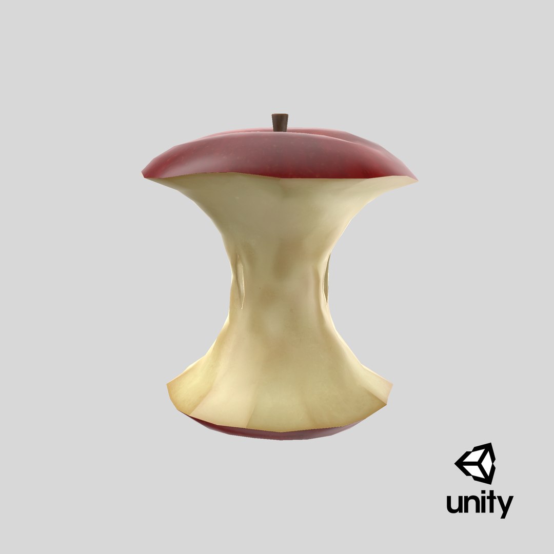 Cartoon Red Apple Core 3D Model - TurboSquid 2086526