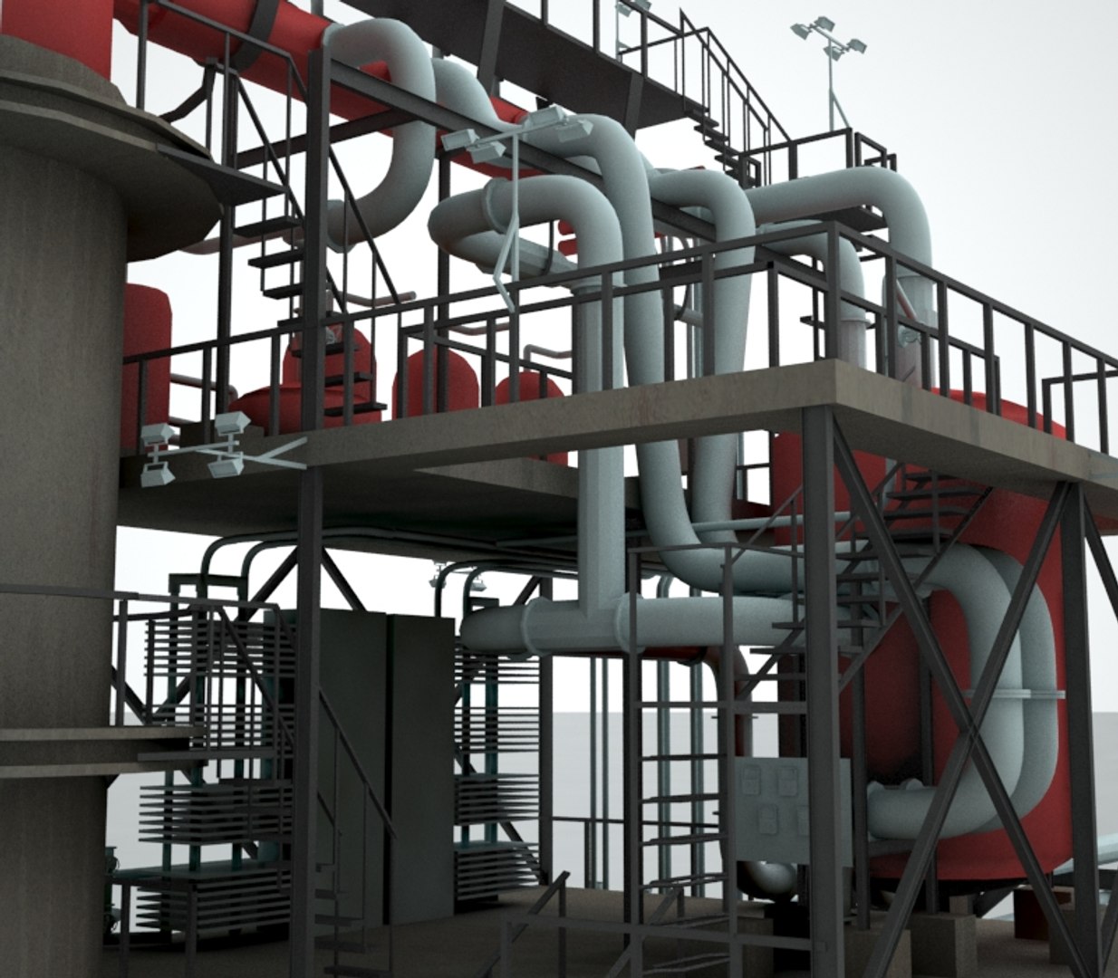 Industrial Refinery 3d Max