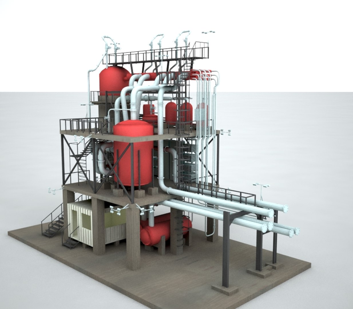 Industrial Refinery 3d Max