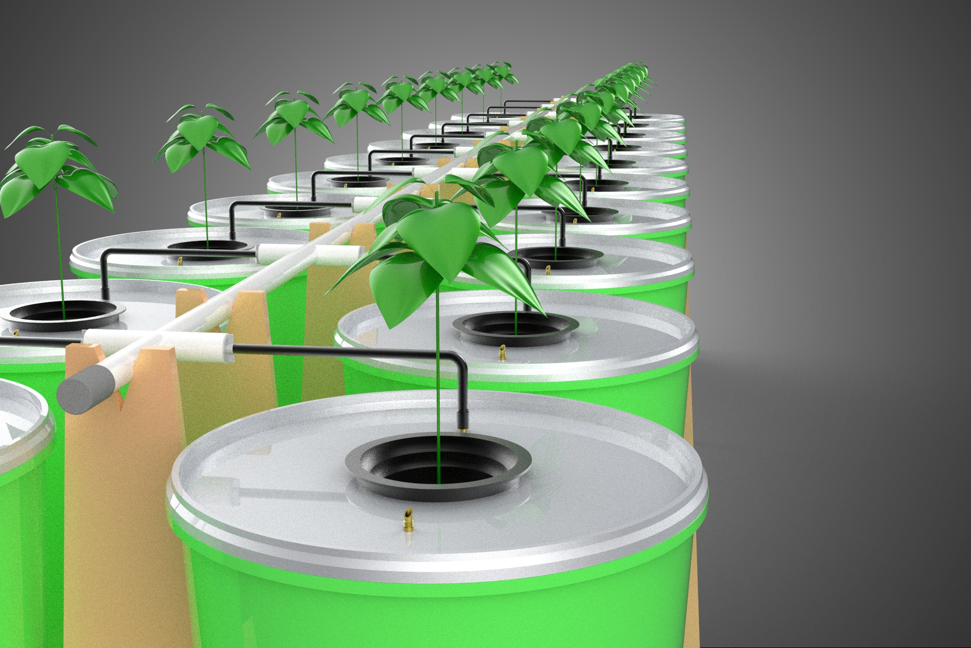 3D модель Система почвопокровных растений ARRAY BATO DUTCH BUCKET ...