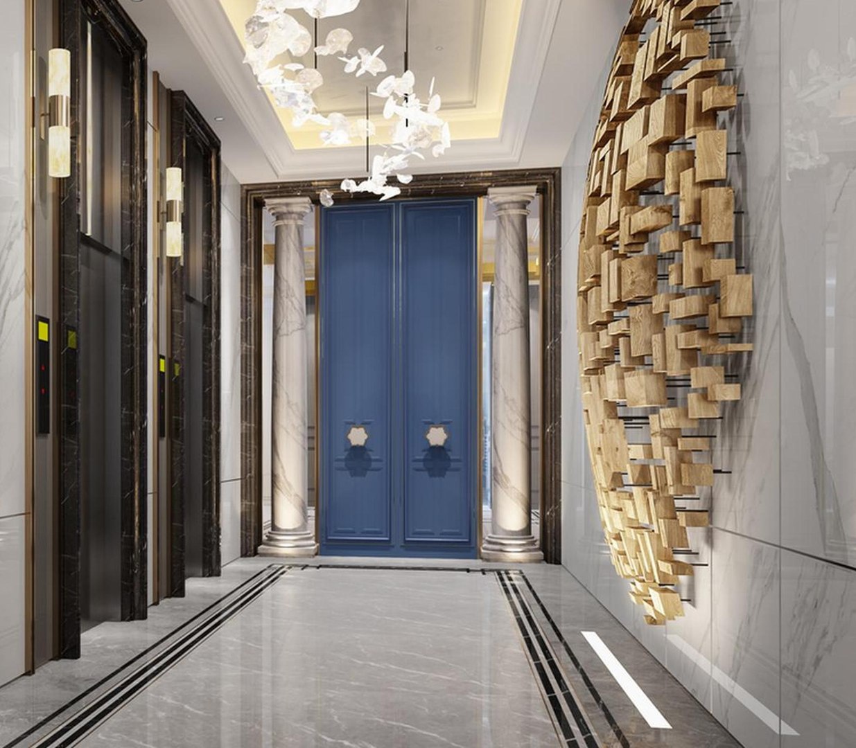 Modern hall elevator 3D model - TurboSquid 2129523