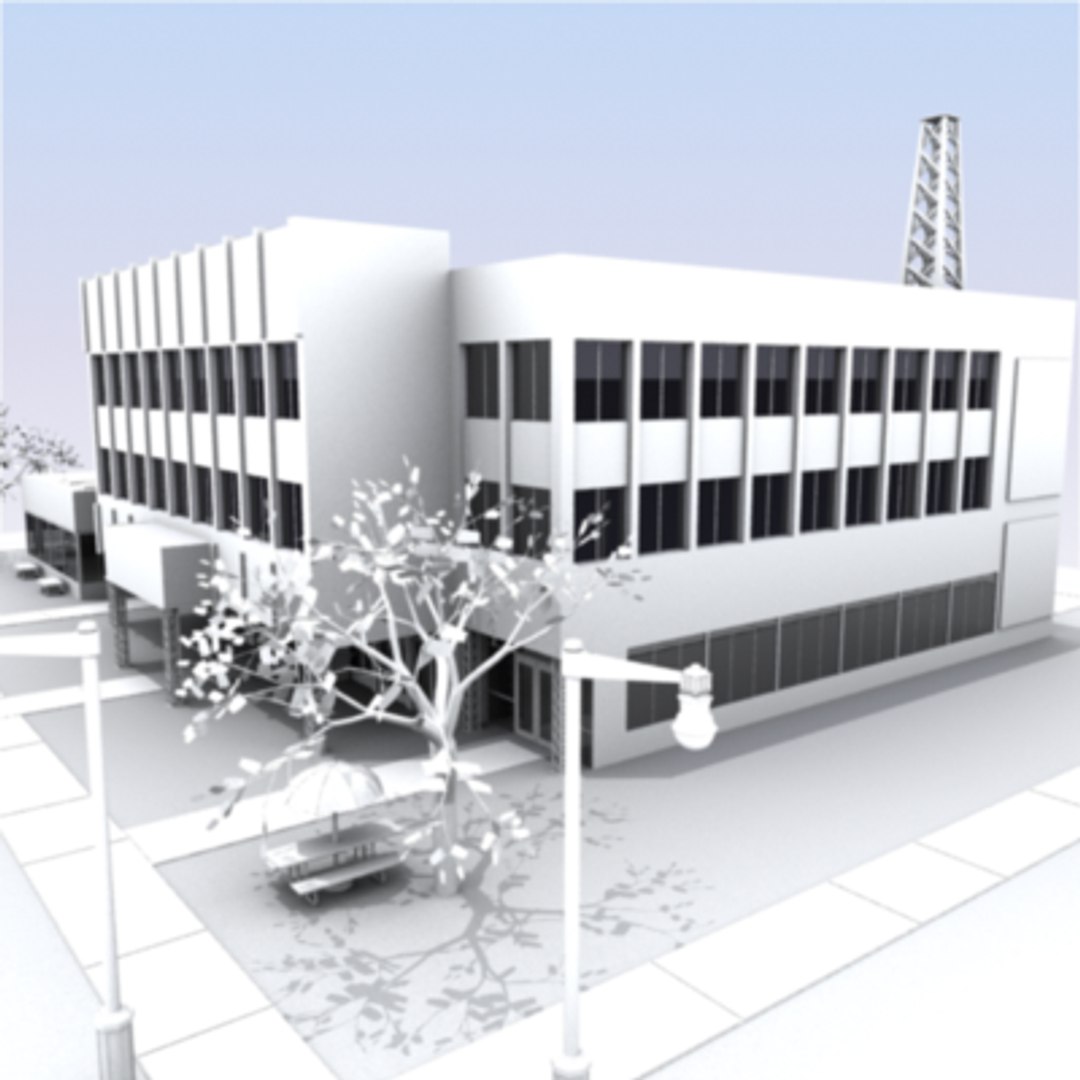 3d office building